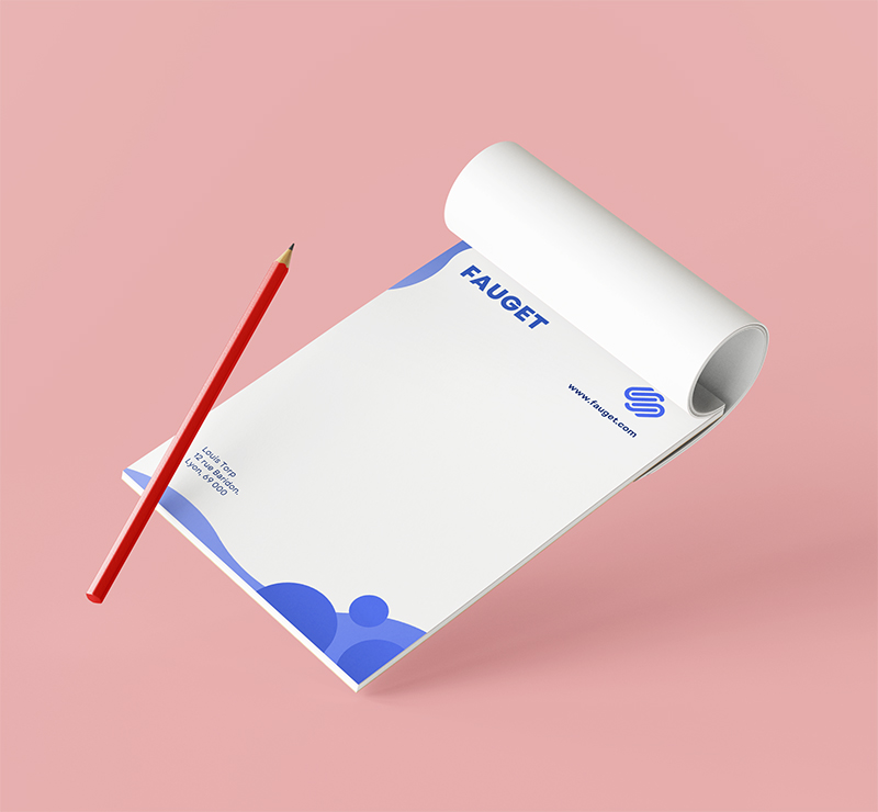 Impression bloc-notes personnalisé entreprise. Blocs publicitaires.