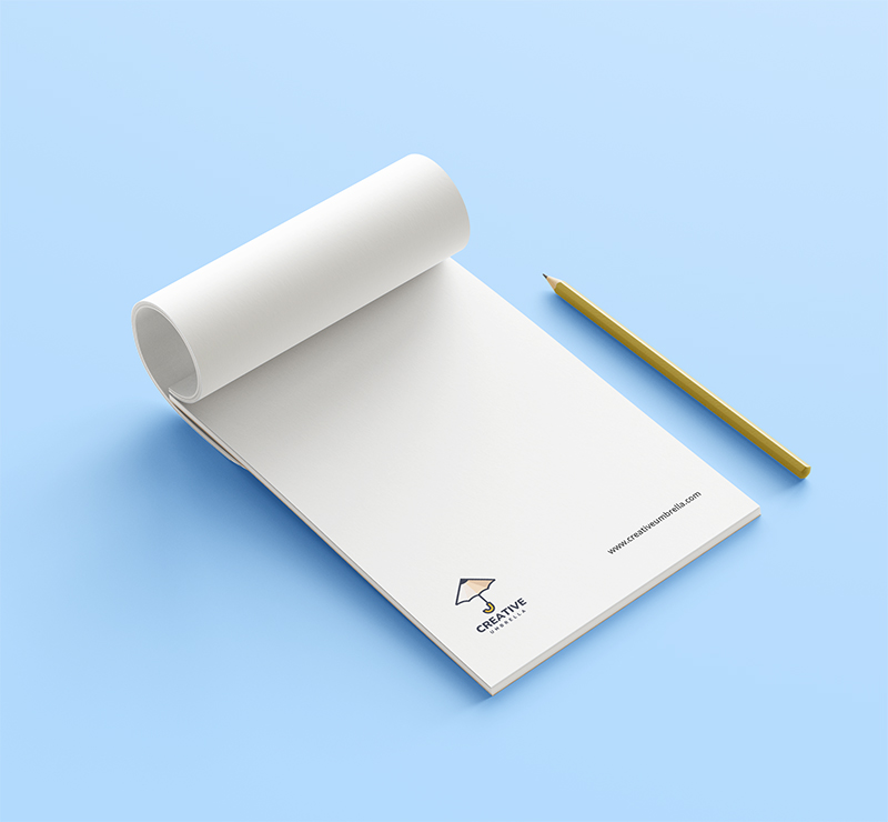 Impression bloc-notes personnalisé entreprise. Blocs publicitaires.