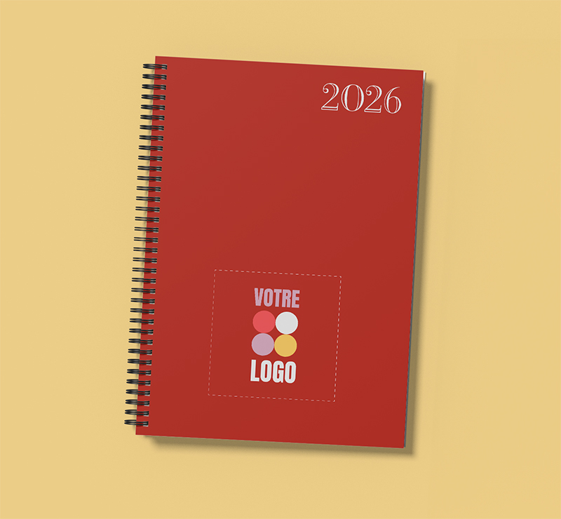 Agenda semainier personnalisé – Reliure à spirale et impression haut de ...